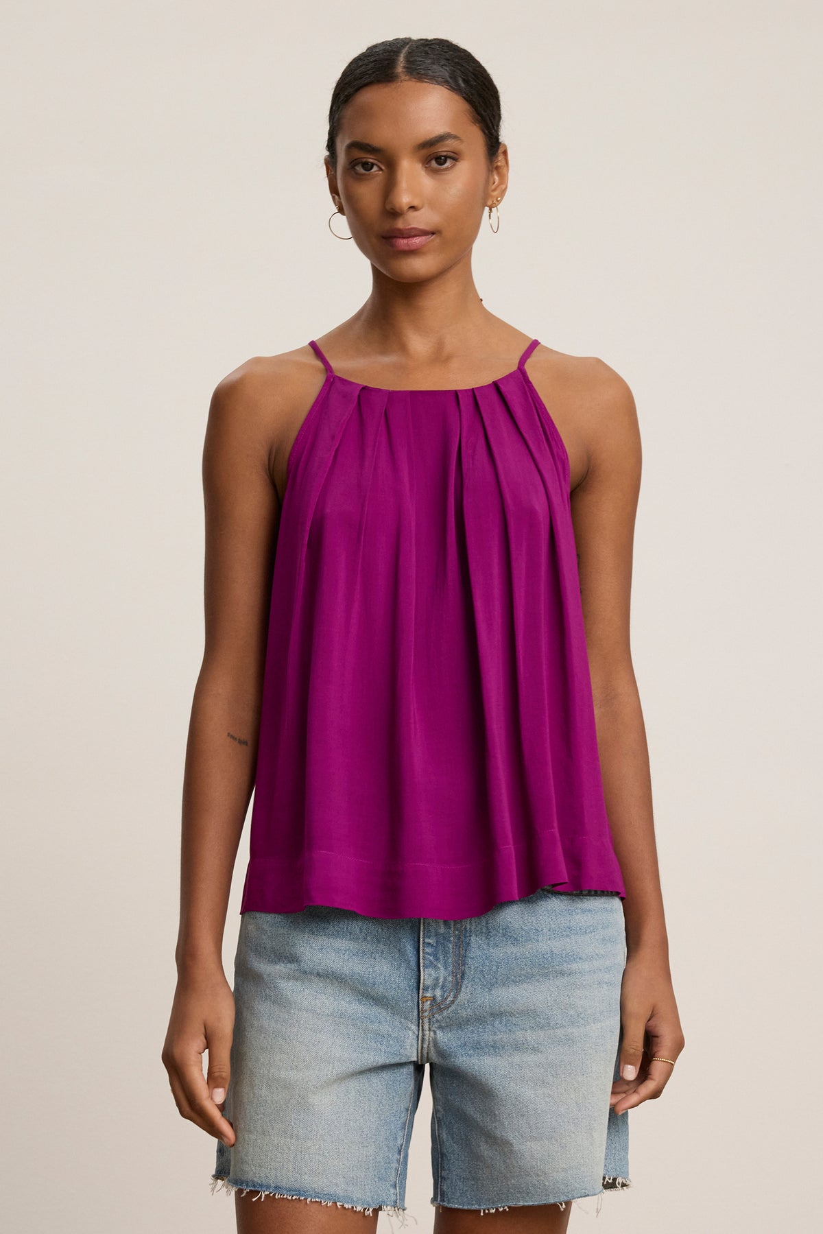 Velvet Piper Rayon Challis Top - Grapes — Grace the Boutique